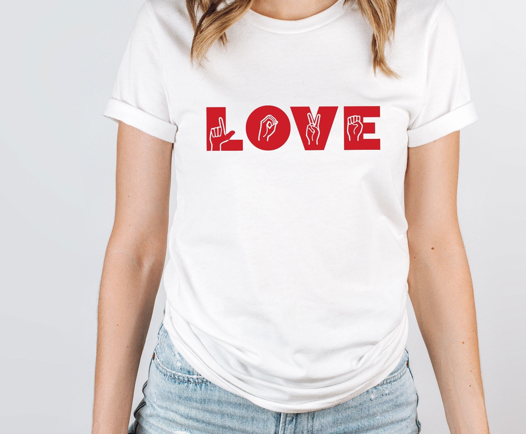 I Love You ASL Shirt, Sign Language Love Tshirt - Hersmiles