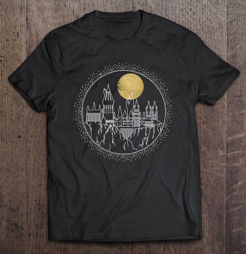 Harry Potter Hogwarts Full Moon Line Art