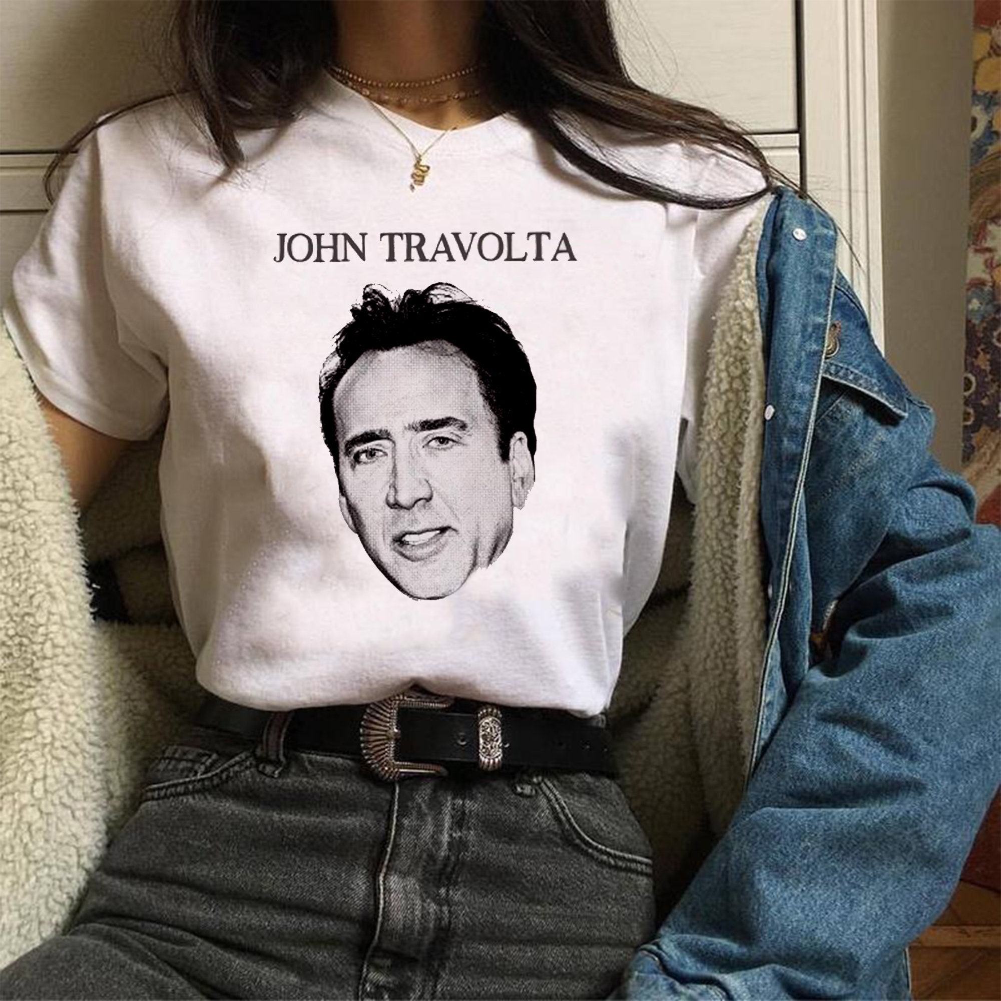 Ryan Reynolds John Travolta Nicolas Cage Shirts - Hersmiles