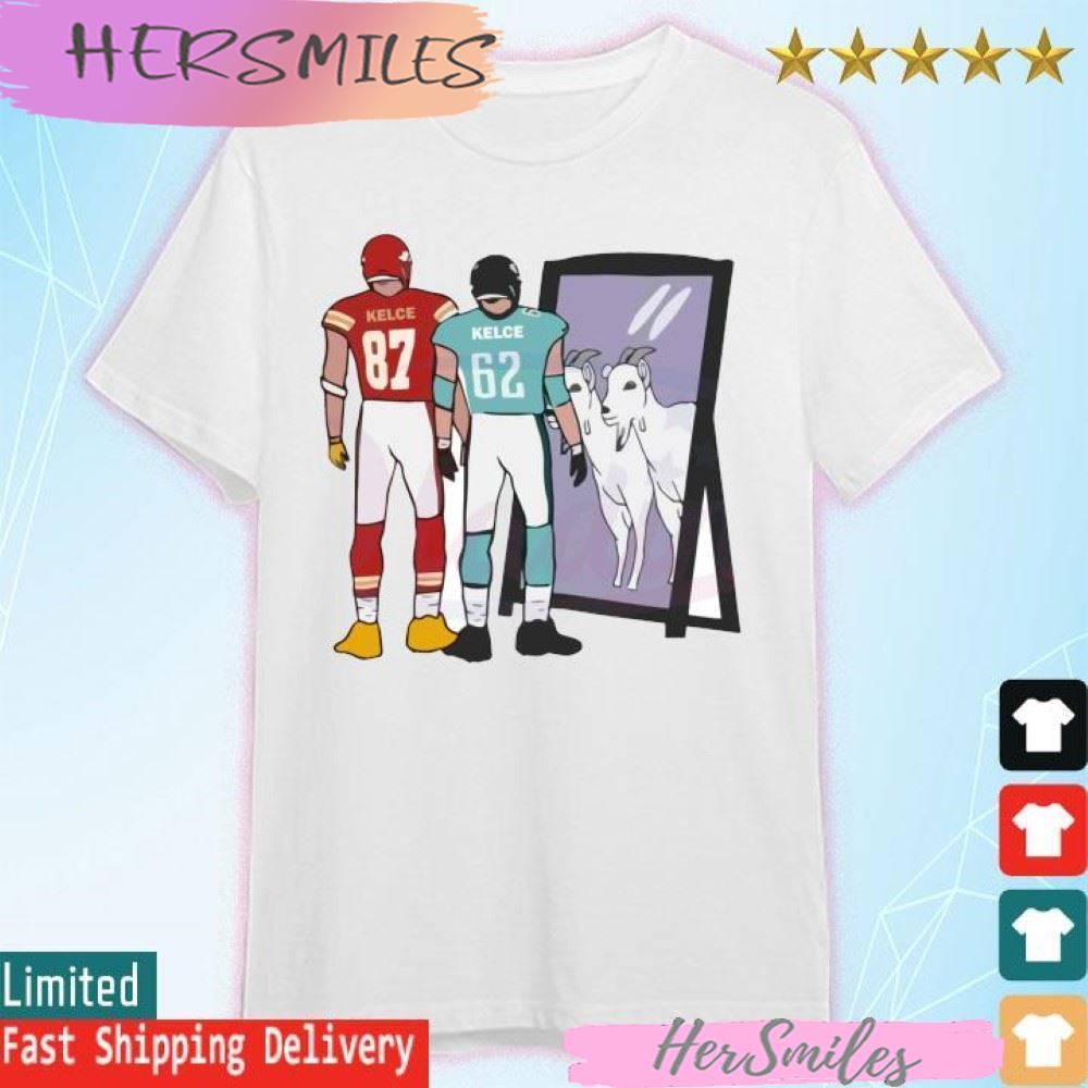 Travis Kelce And Jason Kelce Mirror Goats T-shirt - Hersmiles