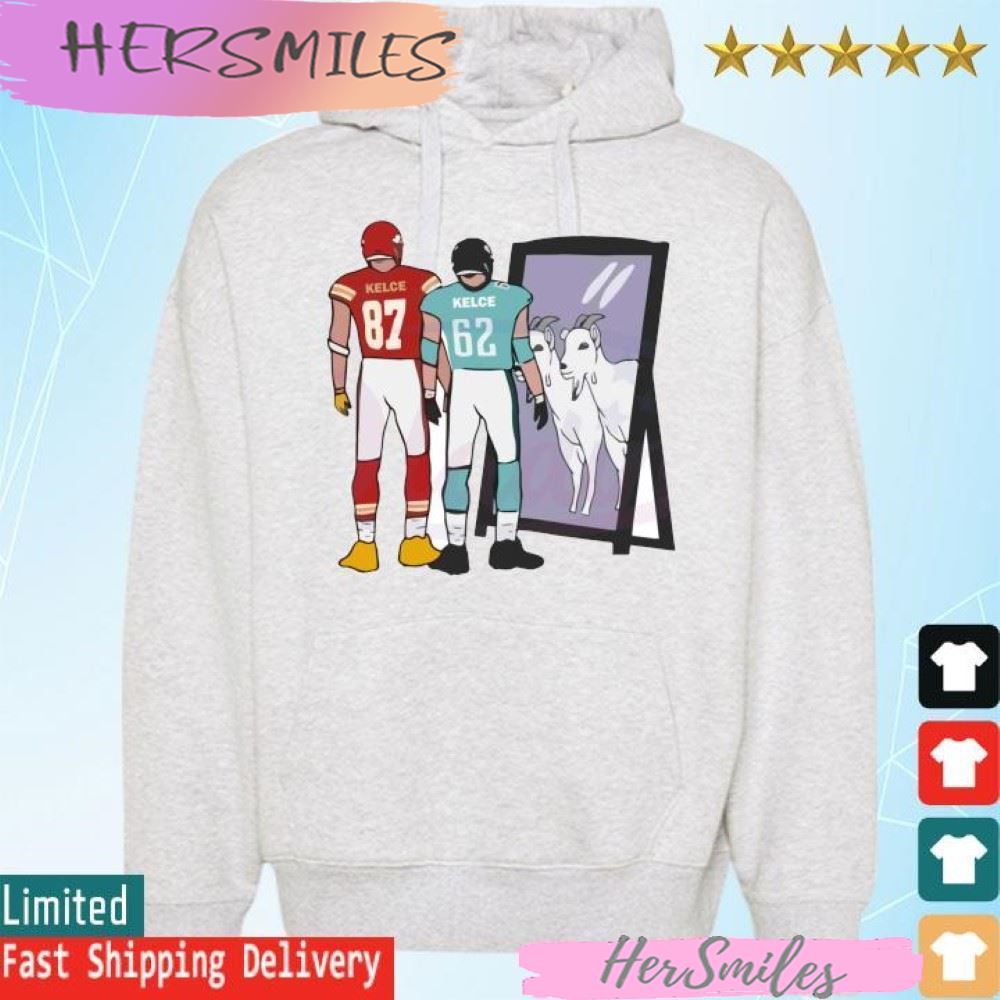 Travis Kelce And Jason Kelce Mirror Goats T-shirt - Hersmiles