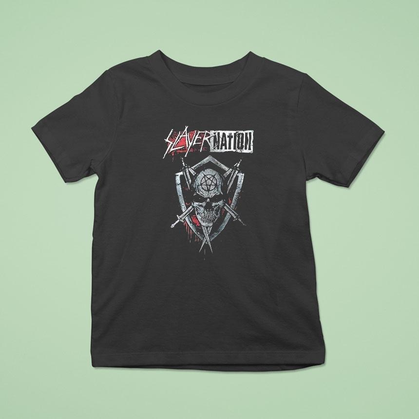 Slayer Nation 2025 North American Tour Dates List Shirt - Hersmiles