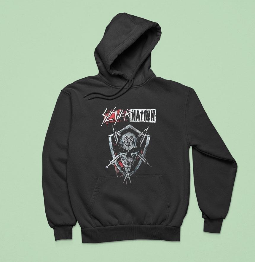Slayer Nation 2025 North American Tour Dates List Shirt - Hersmiles