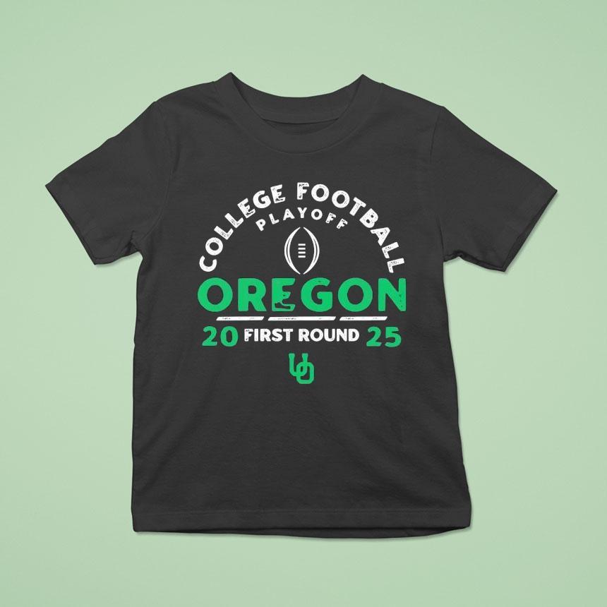 College Football Playoff Oregon Ducks First Round 2025 Shirt - Hersmiles