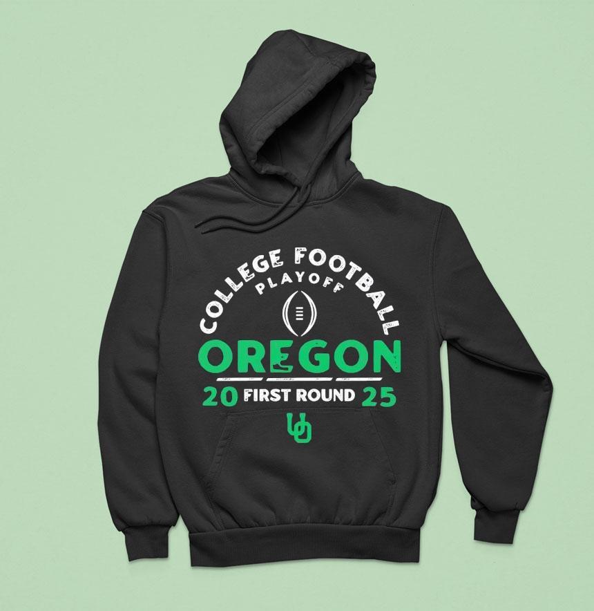 College Football Playoff Oregon Ducks First Round 2025 Shirt - Hersmiles